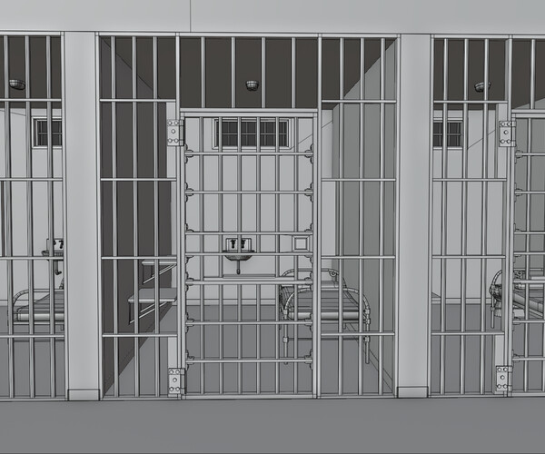 ArtStation - Prison Cells - Penitentiary | Game Assets