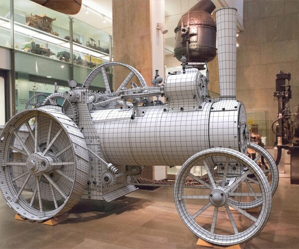 ArtStation - Steam Engine 3D Model with Textures & Arnold Shaders ...