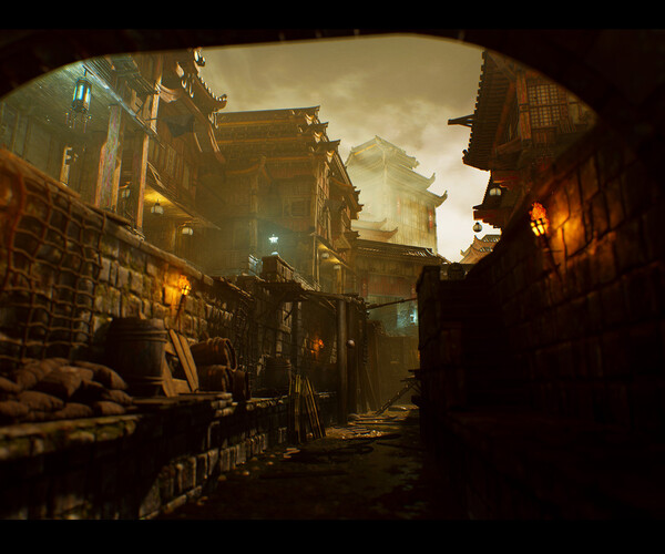 ArtStation - Asian Canal Environment ( Modular ) / Unreal Engine 4 ...