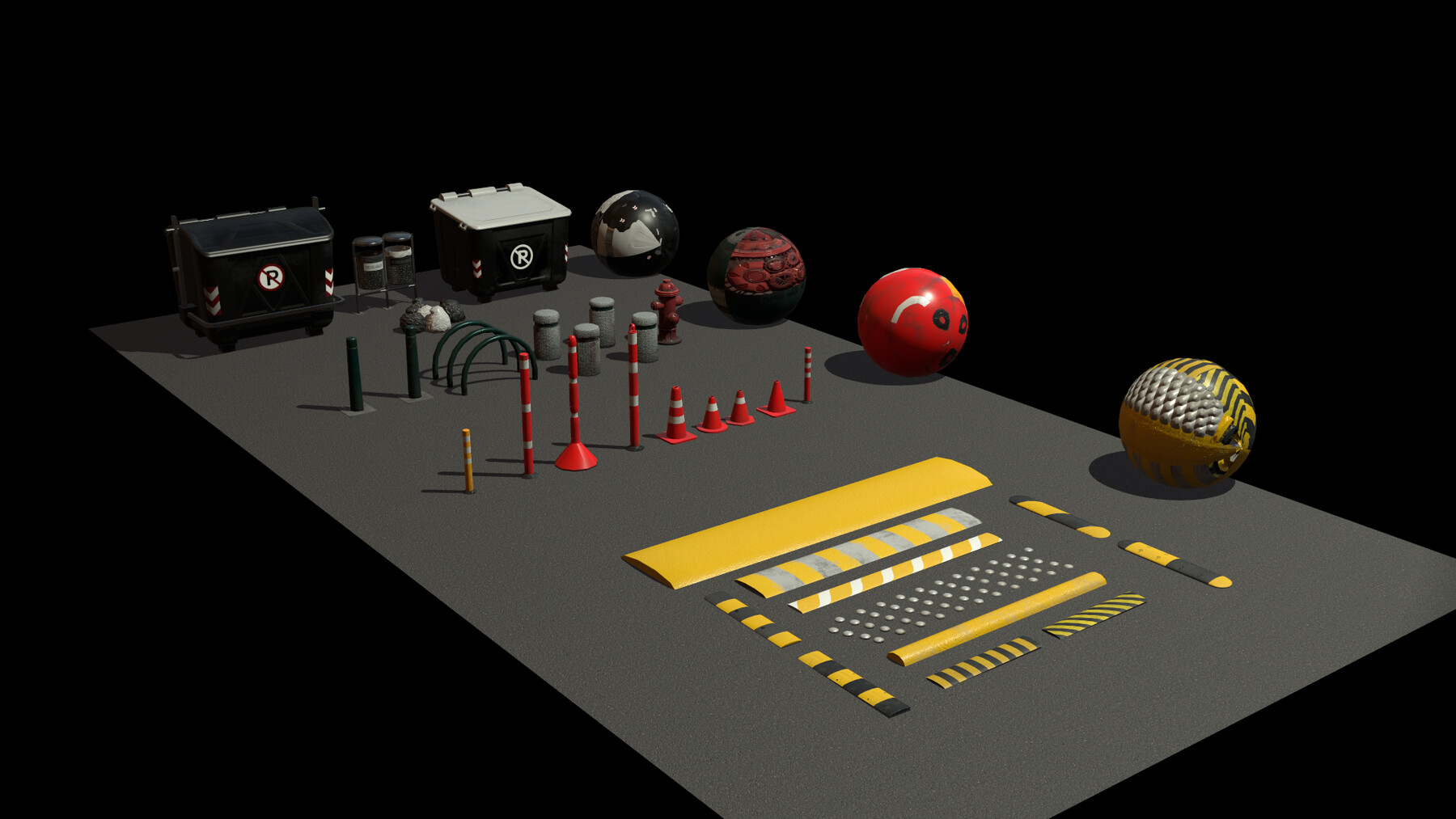 ArtStation - city props low poly realistic | Game Assets