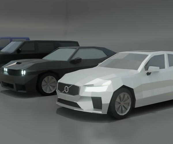 ArtStation - collection of 9 low poly cars | Resources