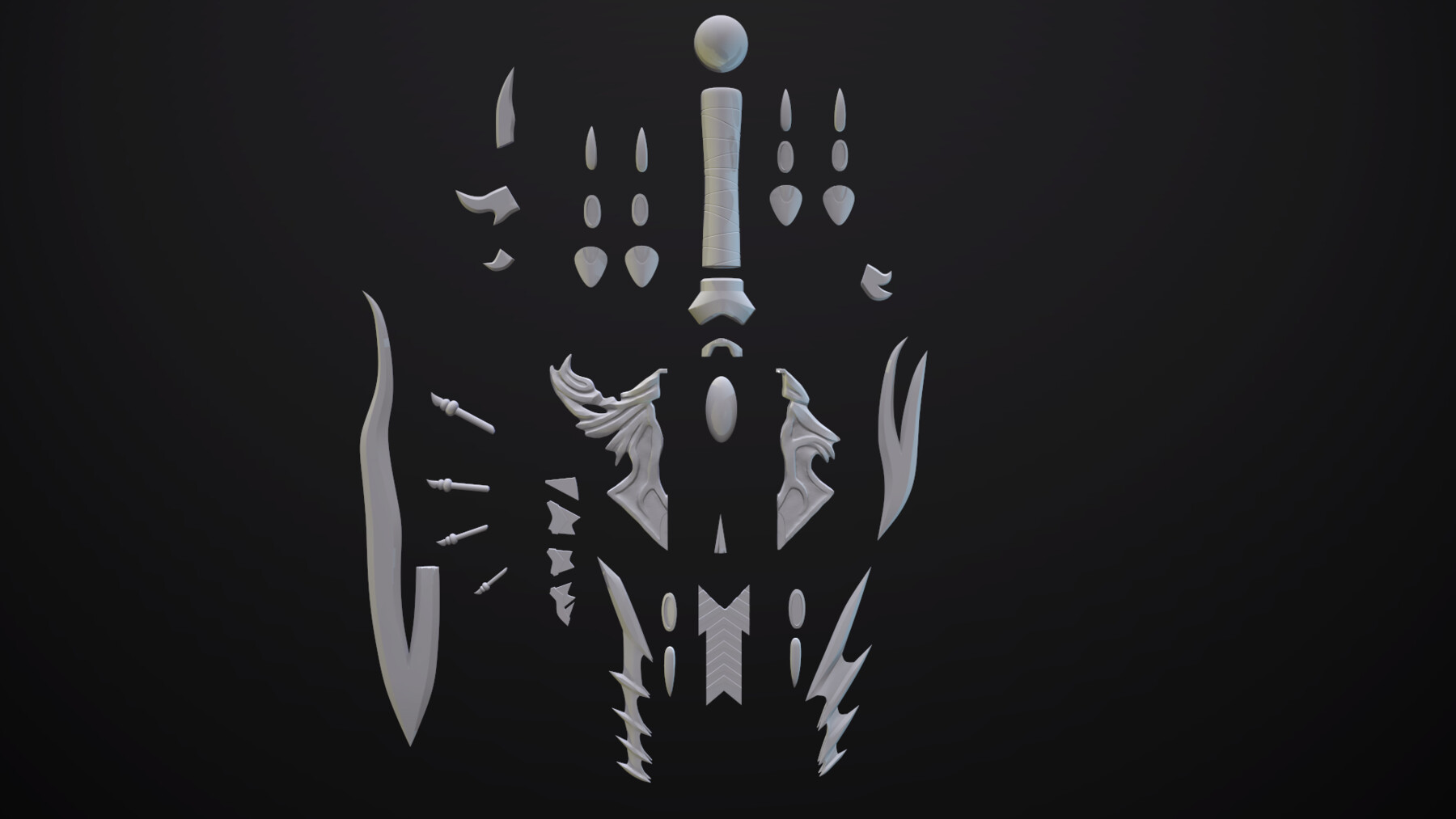 ArtStation - Low-Poly 3D Model - Dagger Angel Slayer | Game Assets