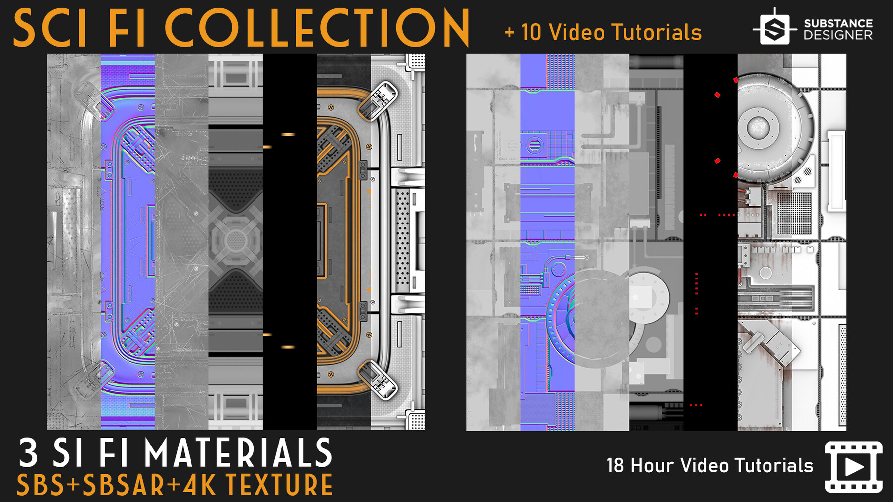 ArtStation - 3 sci fi Materials + Tutorials | Tutorials
