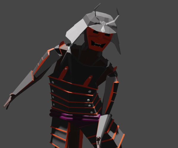 ArtStation - Low Poly Samurai | Resources