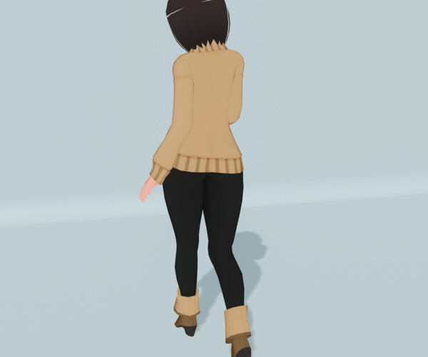 ArtStation - Polly - Low Poly Anime Character | Game Assets