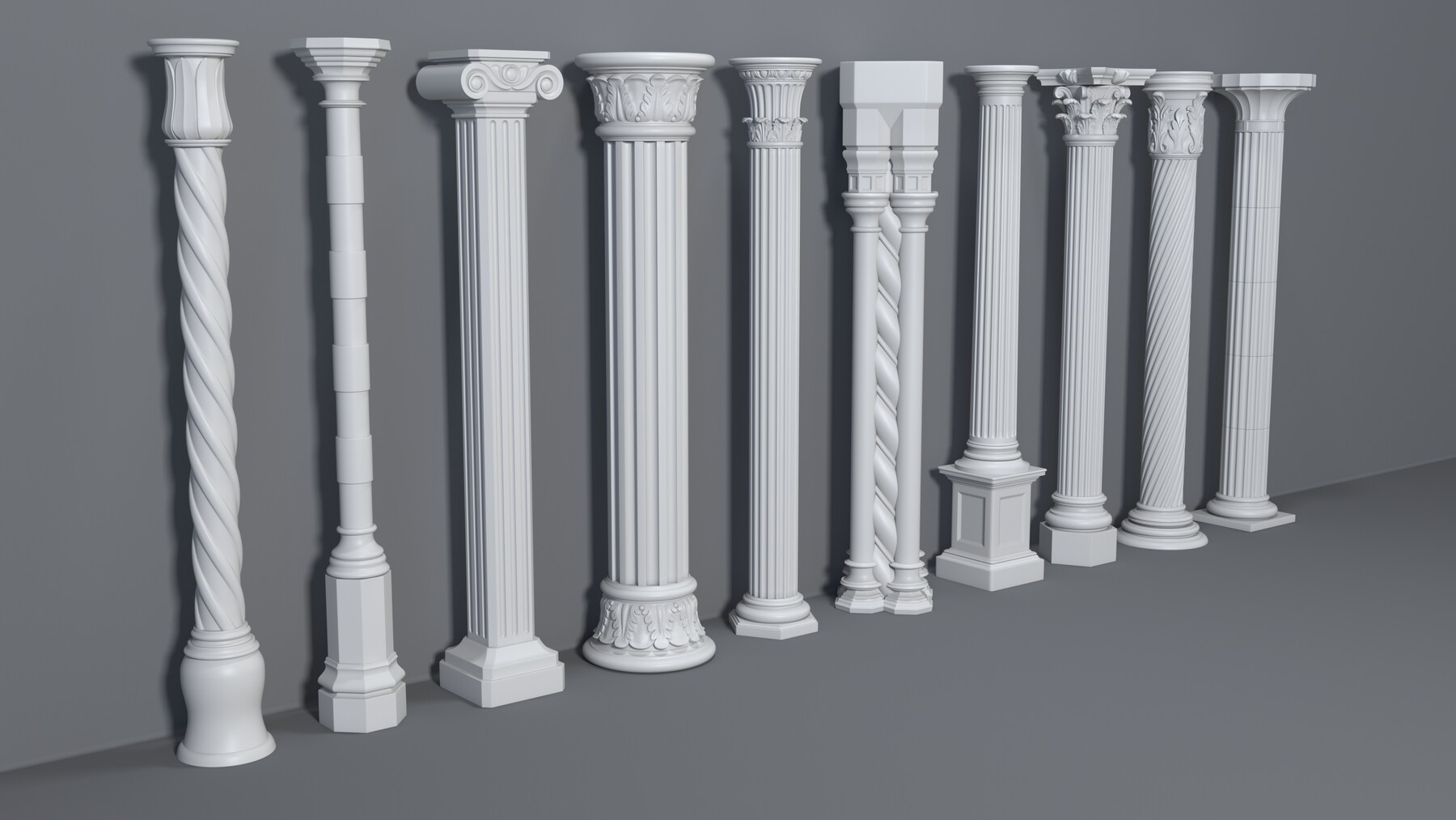 ArtStation - Columns Collection -1 - 10 pieces | Resources