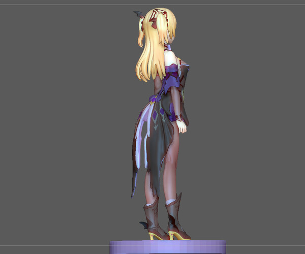 ArtStation - FISCHL GENSHIN IMPACT SATUE CUTE GIRL GAME CHARACTER ANIME ...