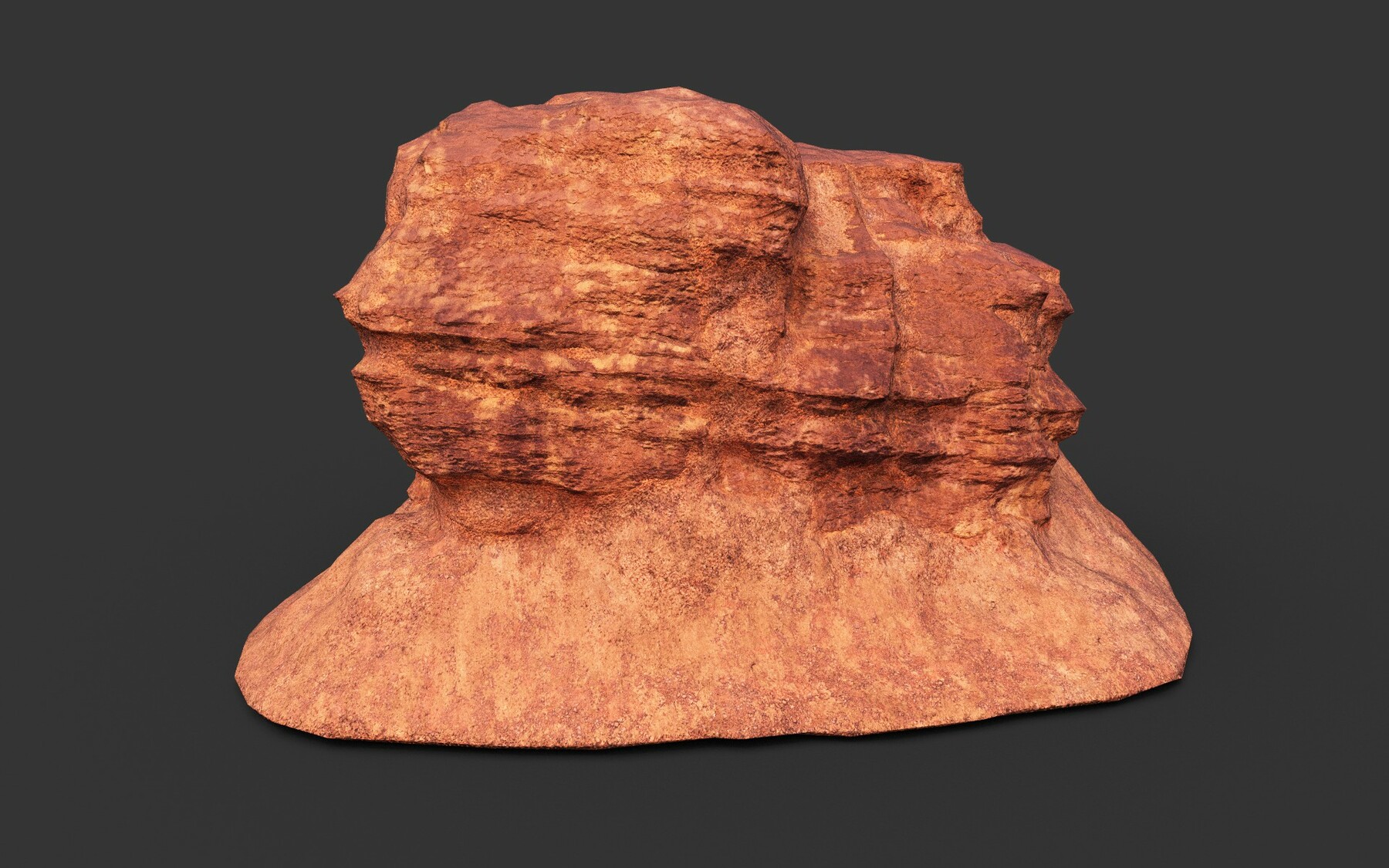 ArtStation - Low poly Sandstone Rock Formation - 210127 | Game Assets