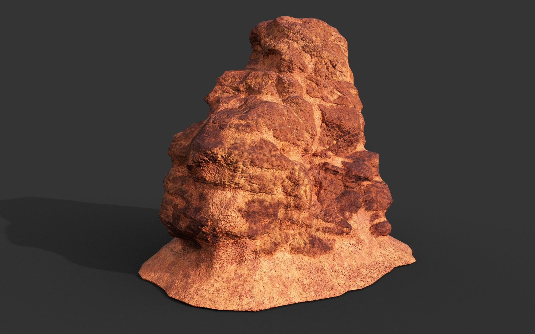 ArtStation - Low poly Sandstone Rock Formation - 210127 | Game Assets