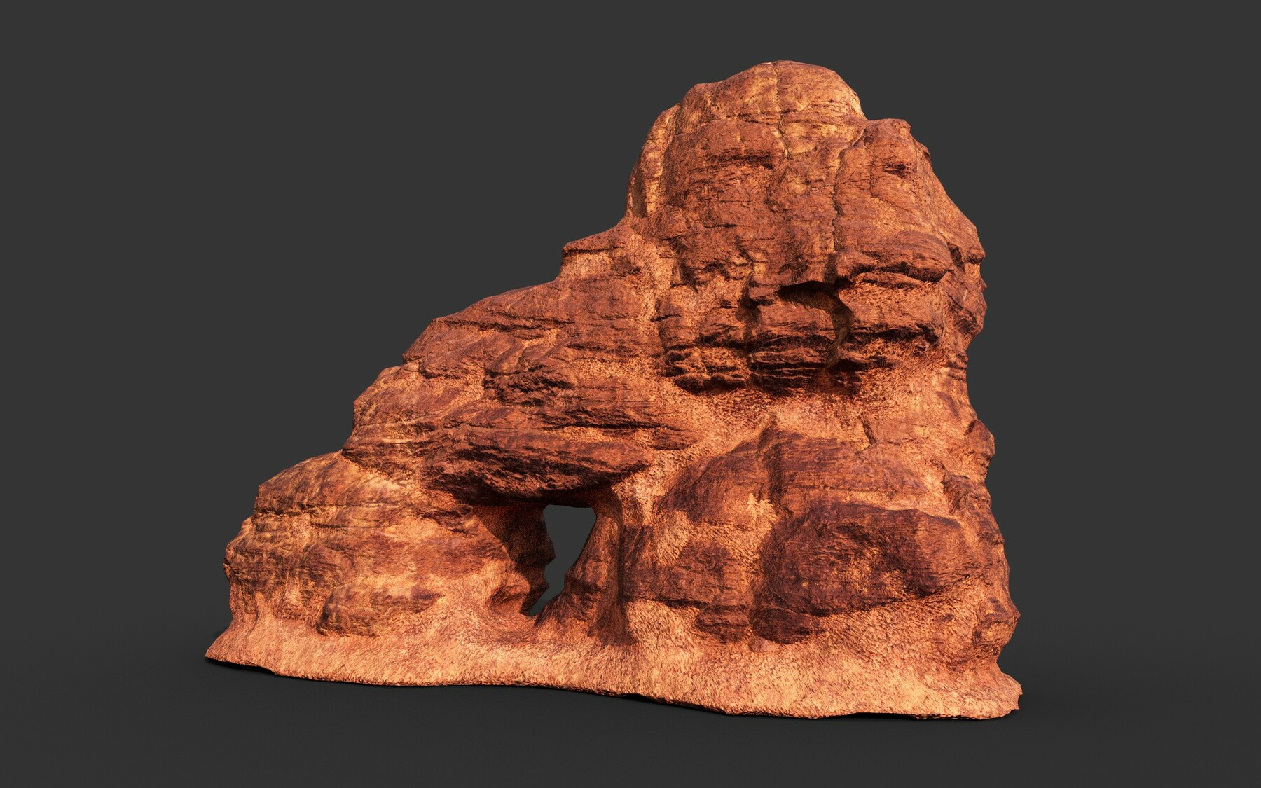 ArtStation - Low poly Sandstone Rock Formation - 210127 | Game Assets