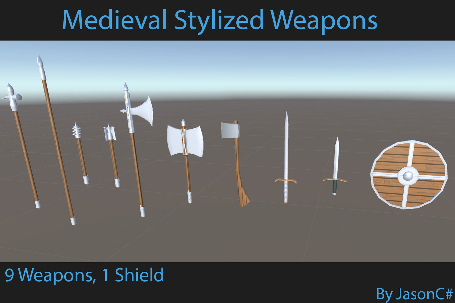 ArtStation - 3D Stylized Medieval Weapons Assets for Games | Game Assets