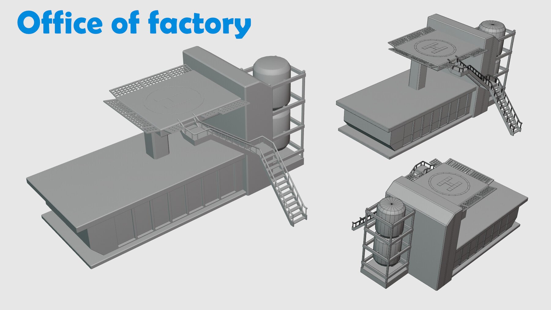ArtStation - Factories low-poly 7 pack | Game Assets