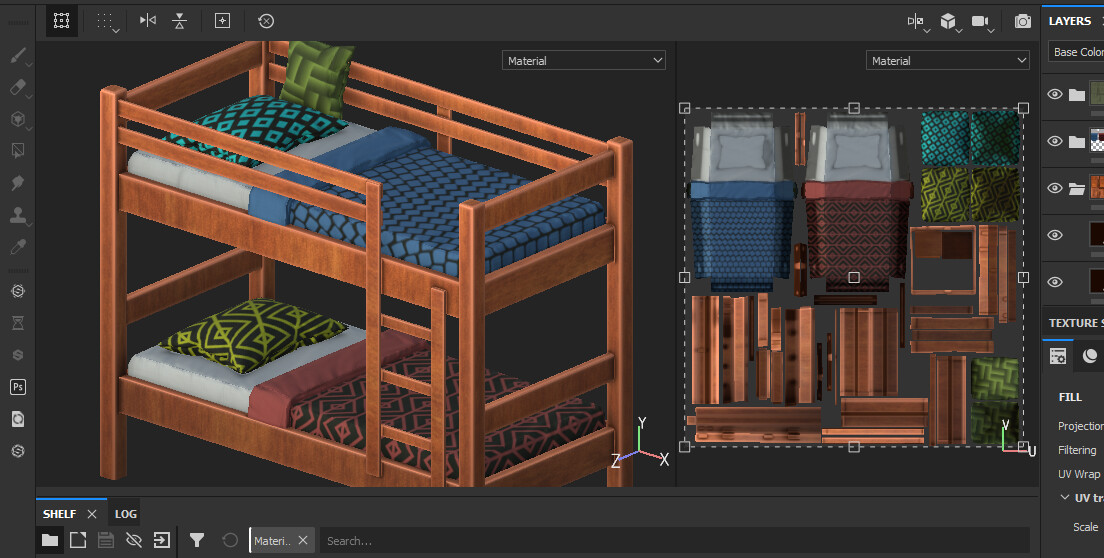 ArtStation - Single bed | Game Assets