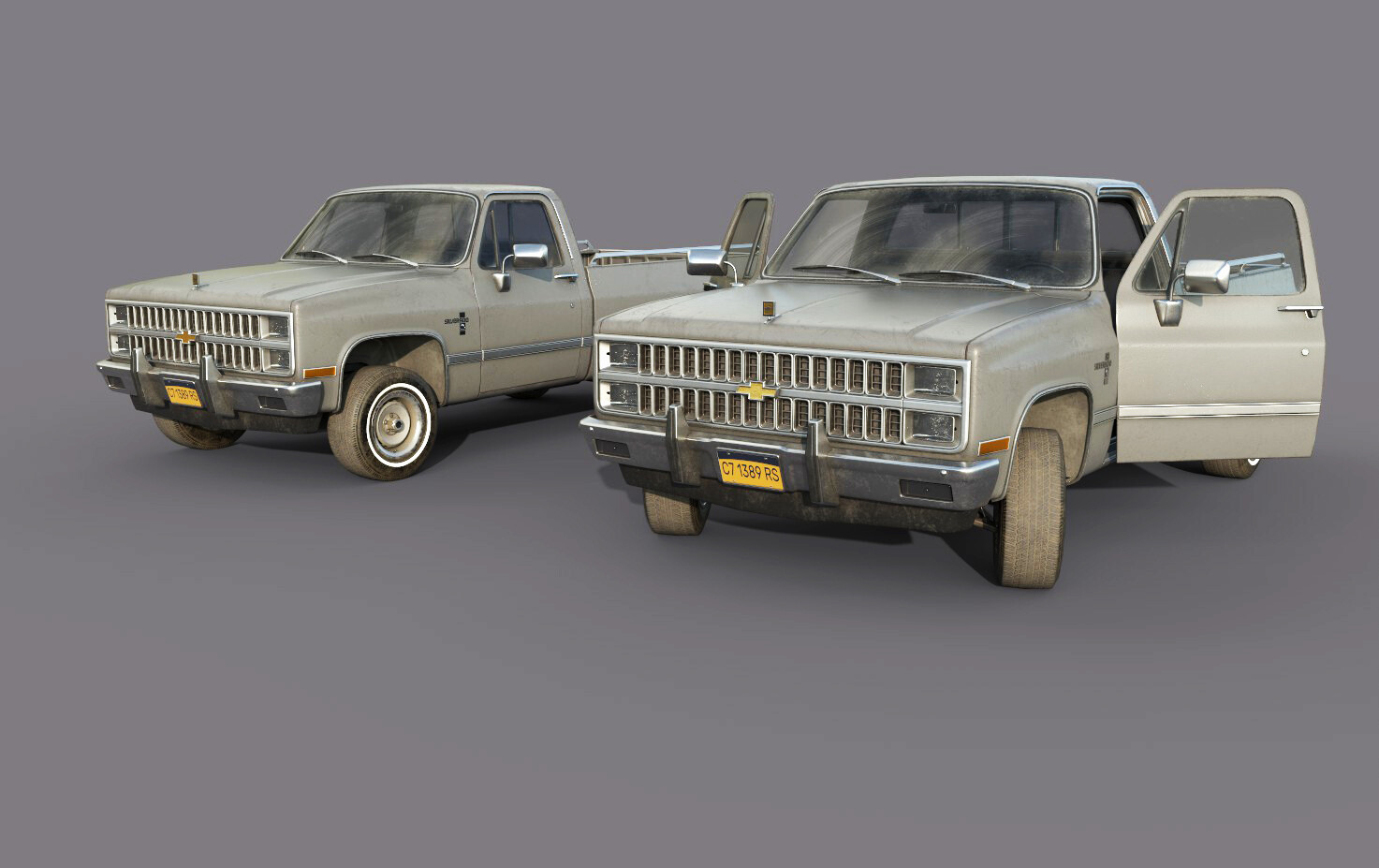ArtStation - Chevrolet C10 1982 Grey | Game Assets