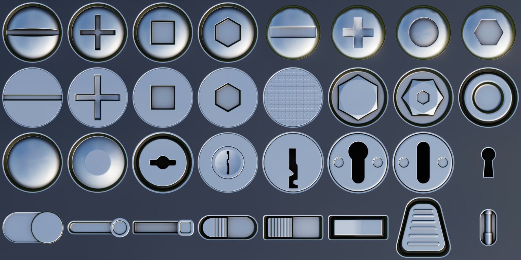 ArtStation - [200] Hard Surface Detailing Decal Pack (Decal Machine 2.1 ...