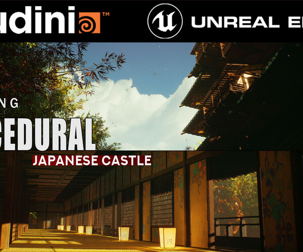 ArtStation - Houdini Tutorial Procedural Japanese Castle in Unreal ...