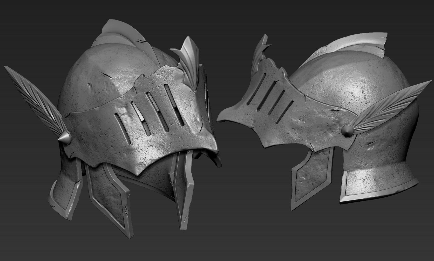 ArtStation - Set of 3d Printable Medieval Helmets Part 1 | Resources