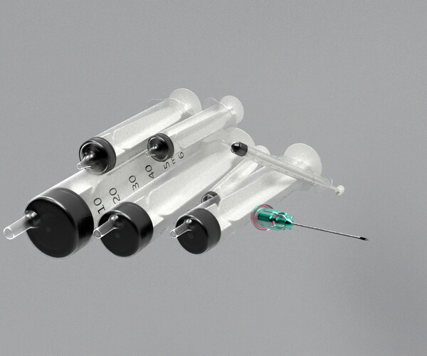 ArtStation - Syringe Model SET Standart 8 Model | Game Assets