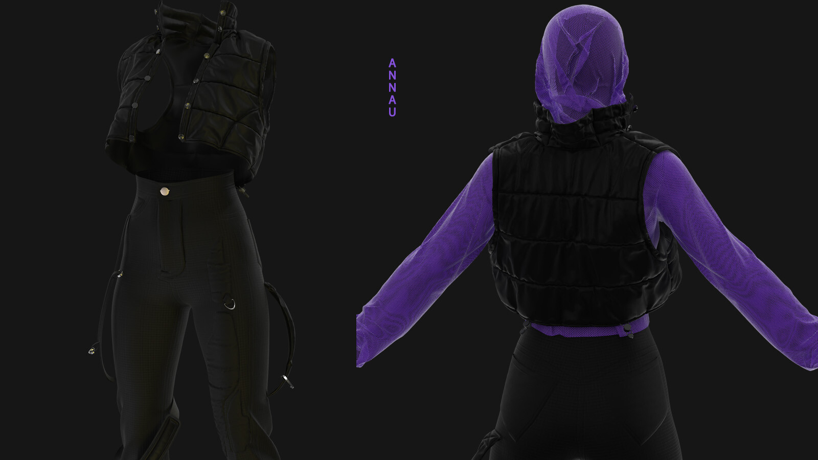 ArtStation - GENESIS 8 FEMALE VEST SET: CLO3D, MARVELOUS DESIGNER 3 ...