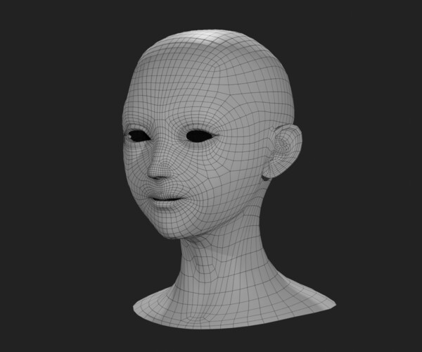 ArtStation - Female_head_base mesh | Resources