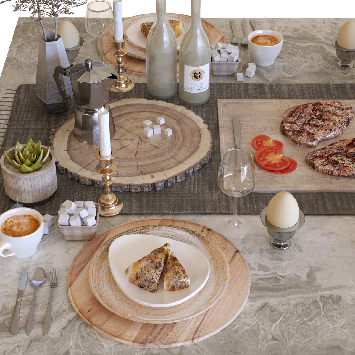 ArtStation - breakfast table 005 | Resources