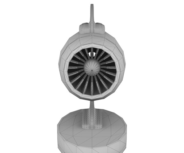 ArtStation - Jet engine statue metal decoration | Resources