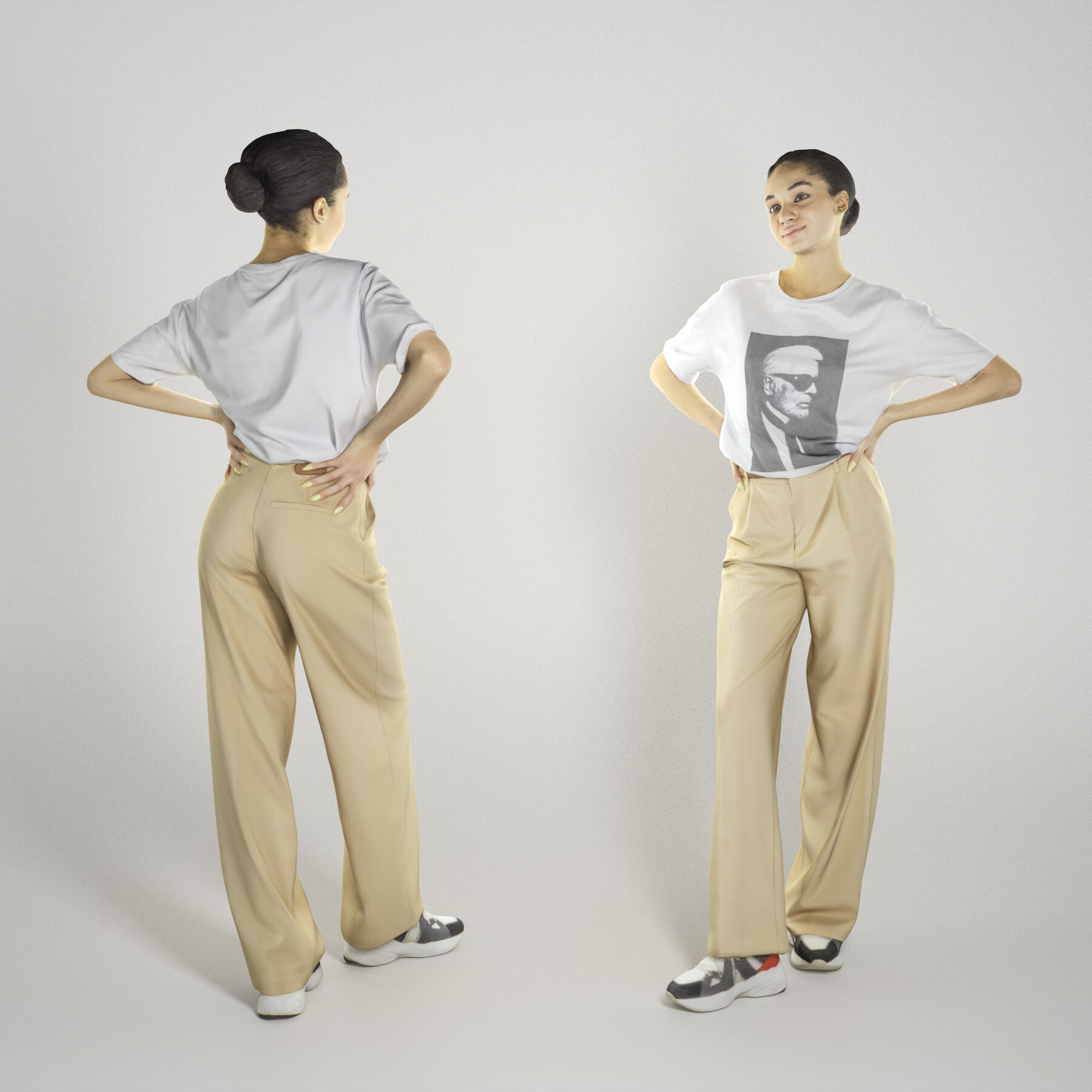 ArtStation - Beautiful woman with hands on waist 262 | Game Assets