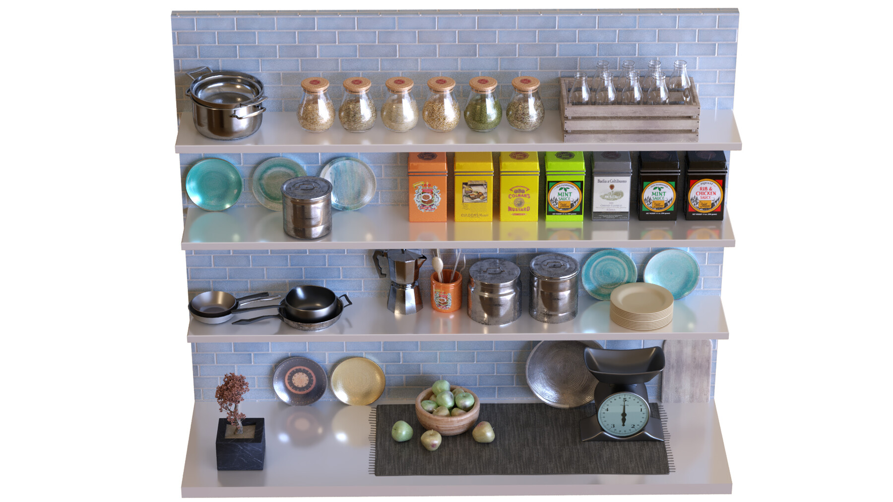 ArtStation - kitchen decor set 004 | Resources