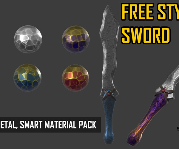 ArtStation - Stylized Metal - 19 Smart Materials | Resources