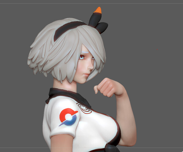 ArtStation - BEA POKEMON TRAINER CUTE GIRL HITMONLEE ANIME CHARACTER 3D ...