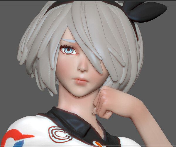 ArtStation - BEA POKEMON TRAINER CUTE GIRL HITMONLEE ANIME CHARACTER 3D ...