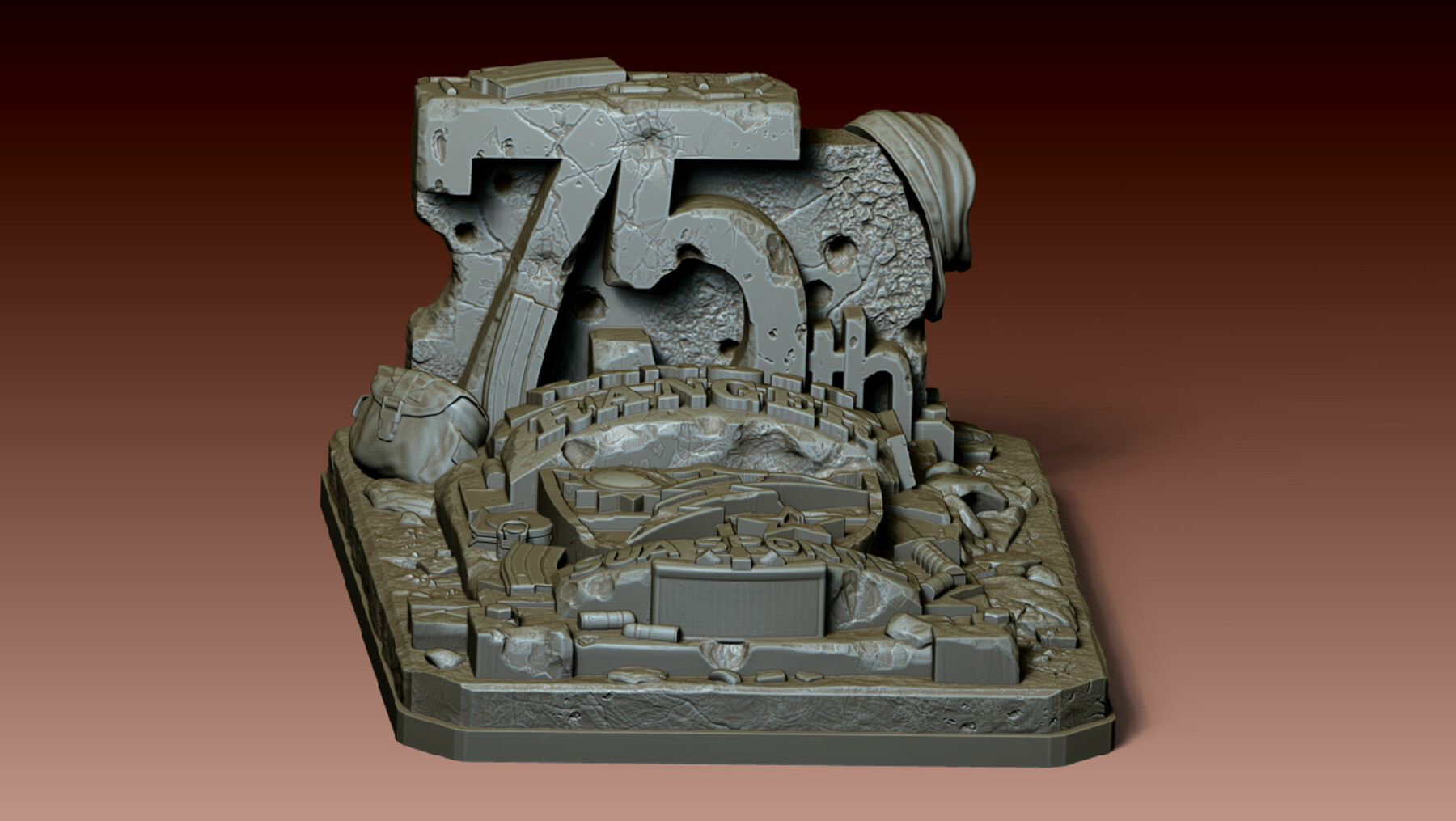 ArtStation - Army 75th Rangers Plaque for 3D Print | Resources
