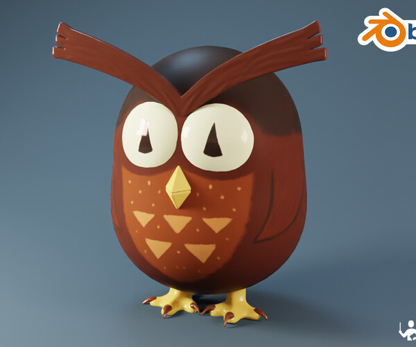 ArtStation - Blender 3D - Create a Cartoon Owl | Tutorials