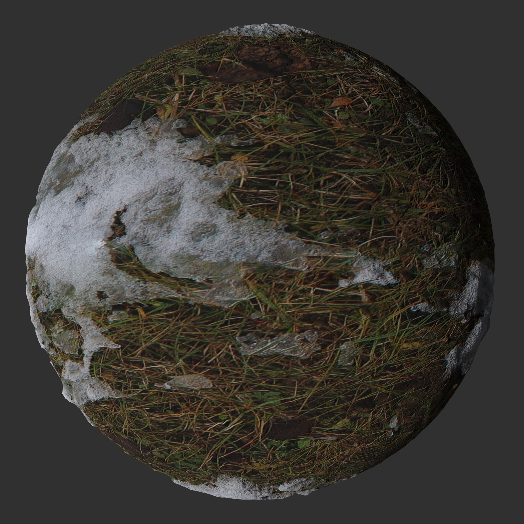 ArtStation - Ground Snow Grass 4 PBR Material | Game Assets