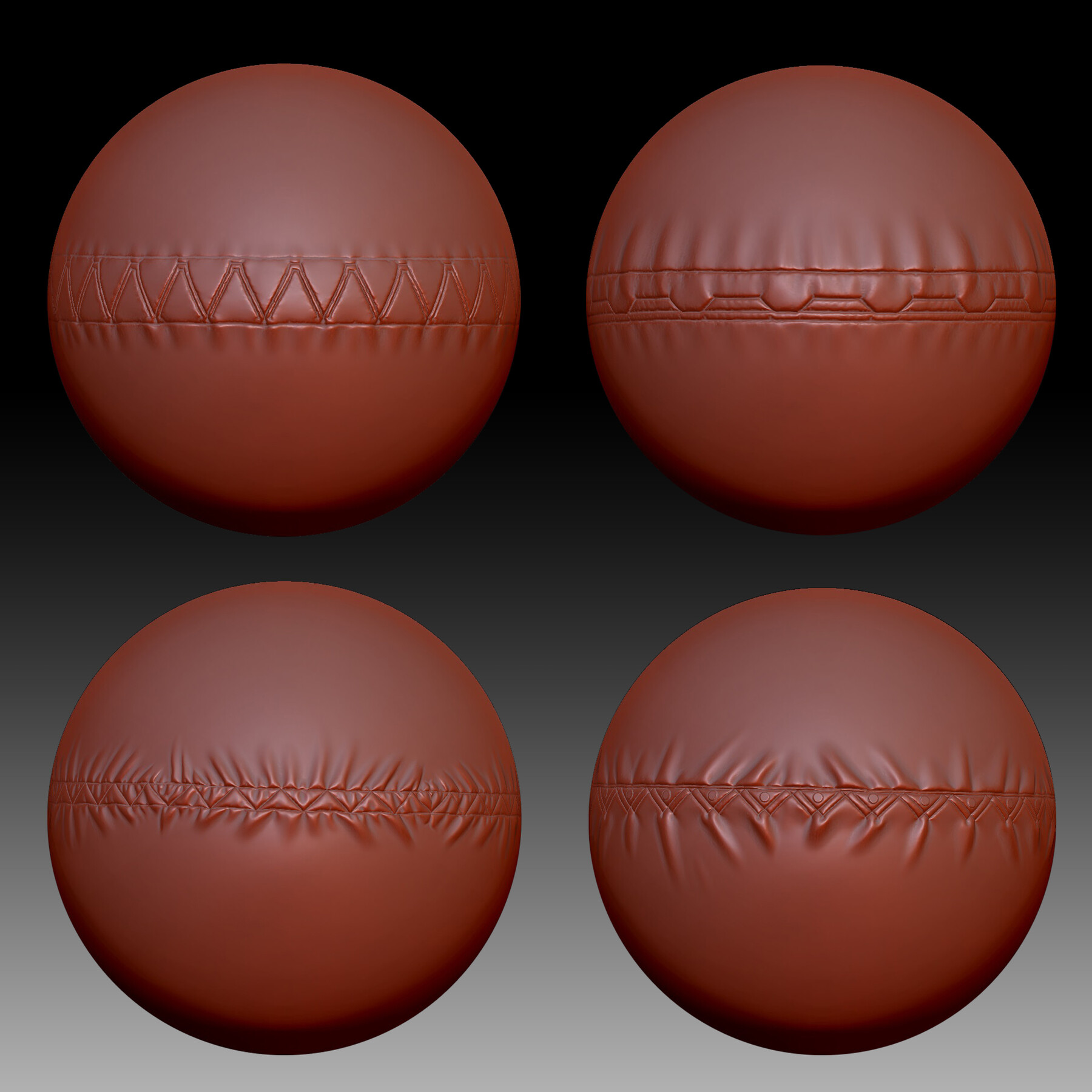 ArtStation - 30 Zbrush seam & stitch alpha | Brushes