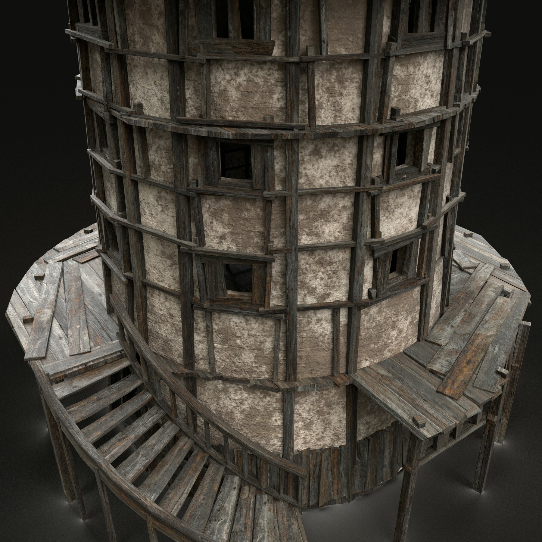 ArtStation - ENTERABLE AAA NEXT GEN MEDIEVAL CITY TOWN ROUND WATCHTOWER ...