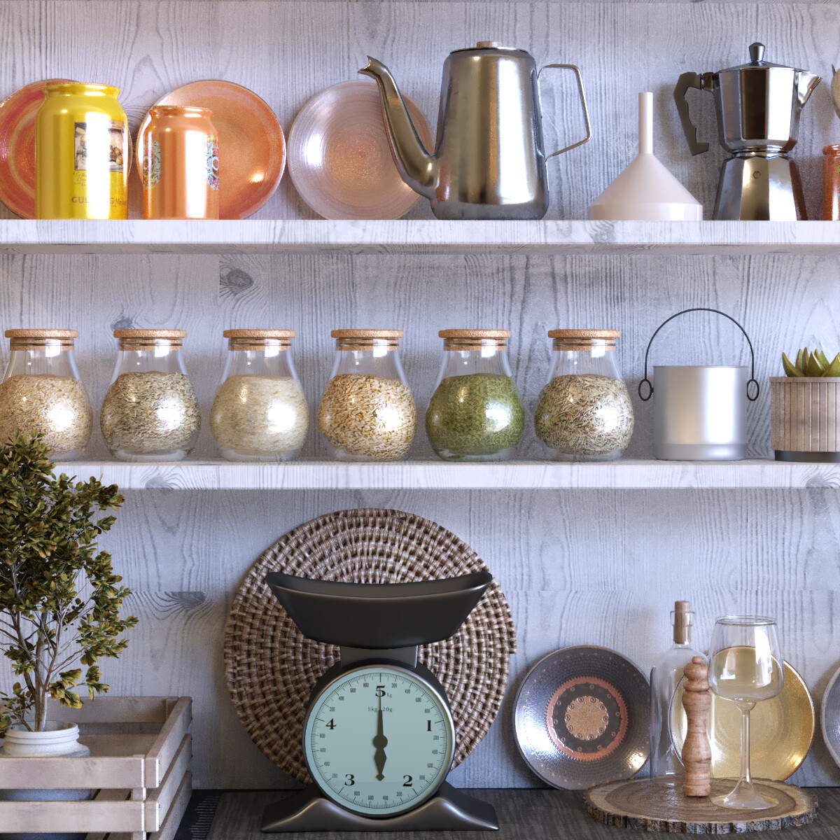 ArtStation - kitchen decor set 003 | Resources