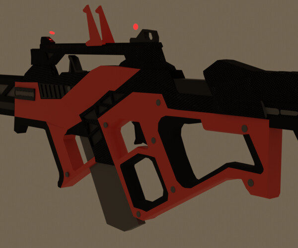 ArtStation - Low-med poly futuristic Vector gun | Game Assets