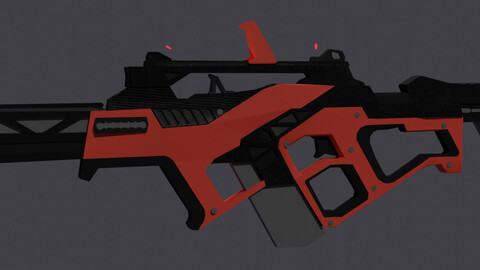 ArtStation - Low-med poly futuristic Vector gun | Game Assets