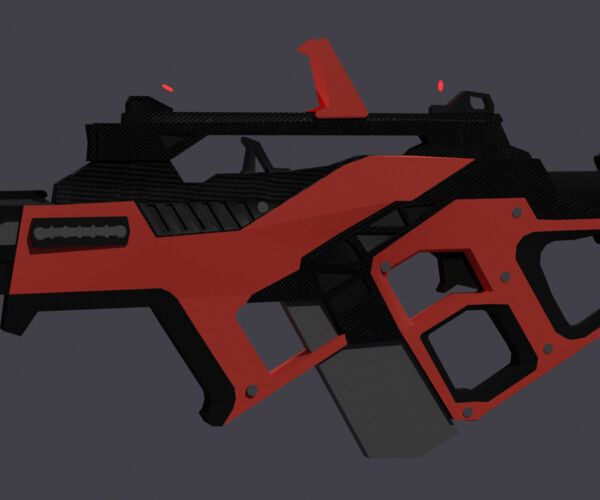 ArtStation - Low-med poly futuristic Vector gun | Game Assets