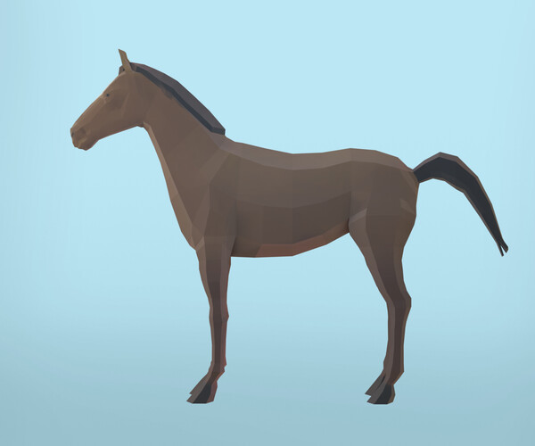 ArtStation - Low Poly Horse | Game Assets