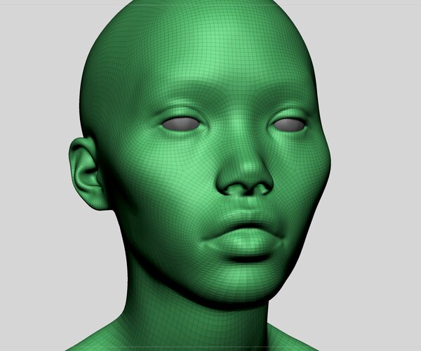 ArtStation - Asian Female Head | Resources