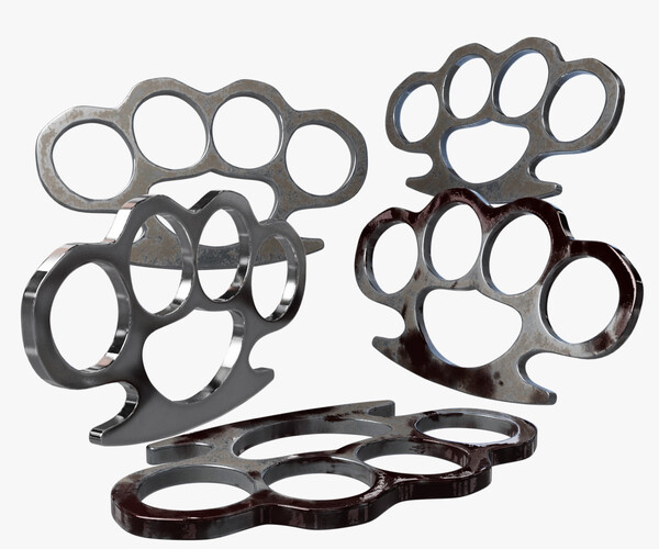ArtStation - Brass Knuckle 3 Model different texture | Game Assets