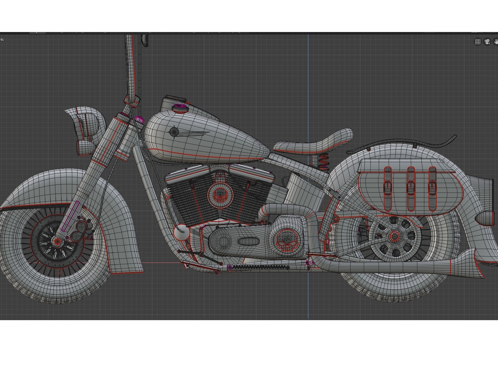 ArtStation - Custom Motorcycle Game Ready Low-poly 3D model | Game Assets