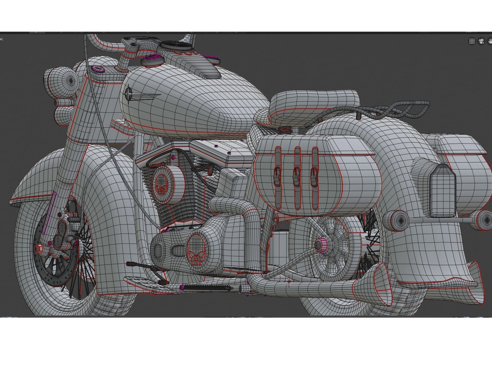 ArtStation - Custom Motorcycle Game Ready Low-poly 3D model | Game Assets
