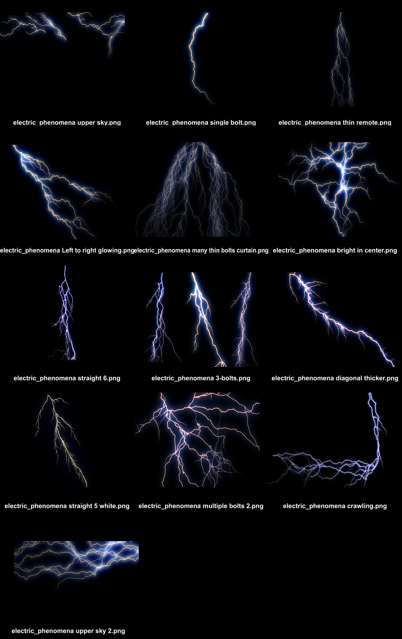 ArtStation - Electric phenomena: lightning in the sky | Brushes