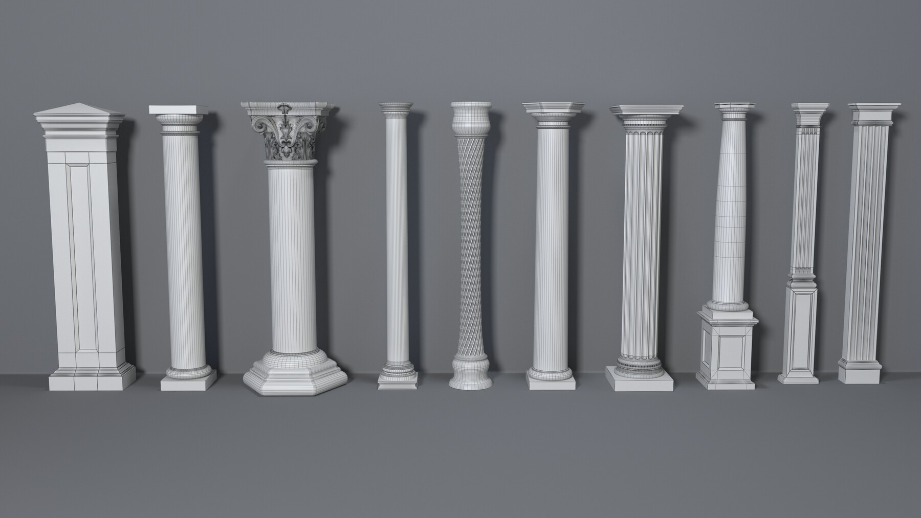 ArtStation - Columns Collection -3 - 10 pieces | Resources