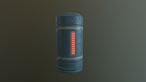 ArtStation - Sci Fi Power Cell Low-poly 3D model | Game Assets