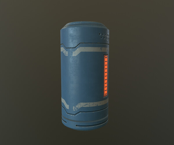 ArtStation - Sci Fi Power Cell Low-poly 3D model | Game Assets