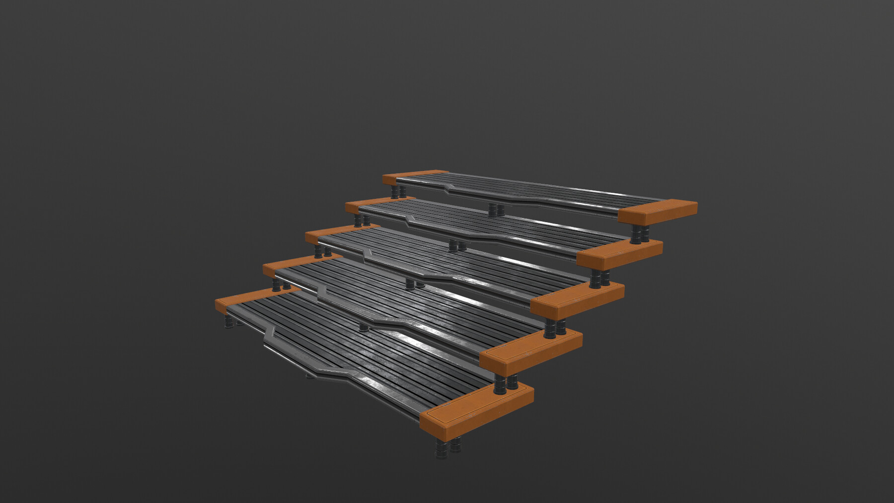 ArtStation - Sci Fi Stair Low-poly 3D model | Game Assets